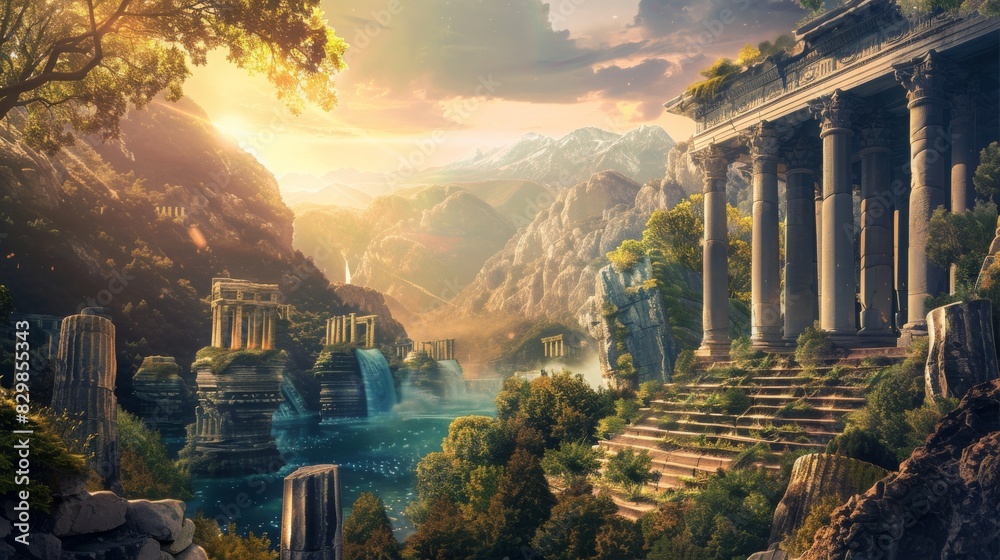 Illustration of Walhalla Valhalla, the resting place of fighters who ...