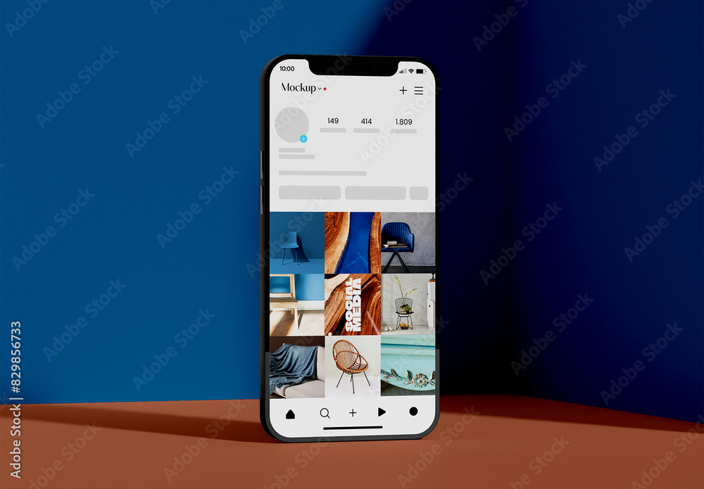 Smartphone Social Media Screens Mockup Stock Template | Adobe Stock