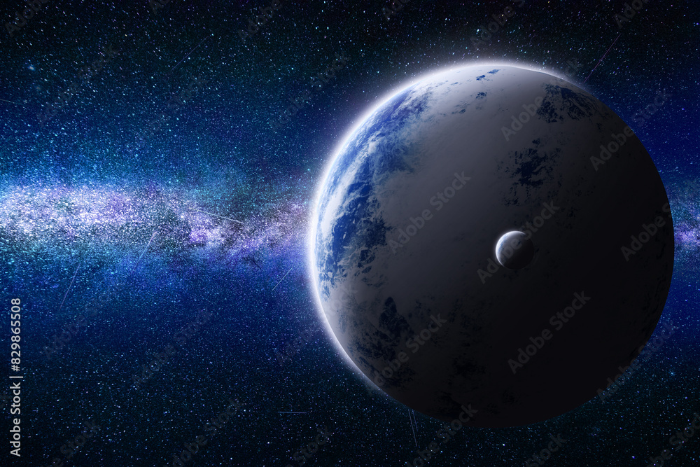 beautiful outer space image, cosmic view of planets, stars, glowing ...