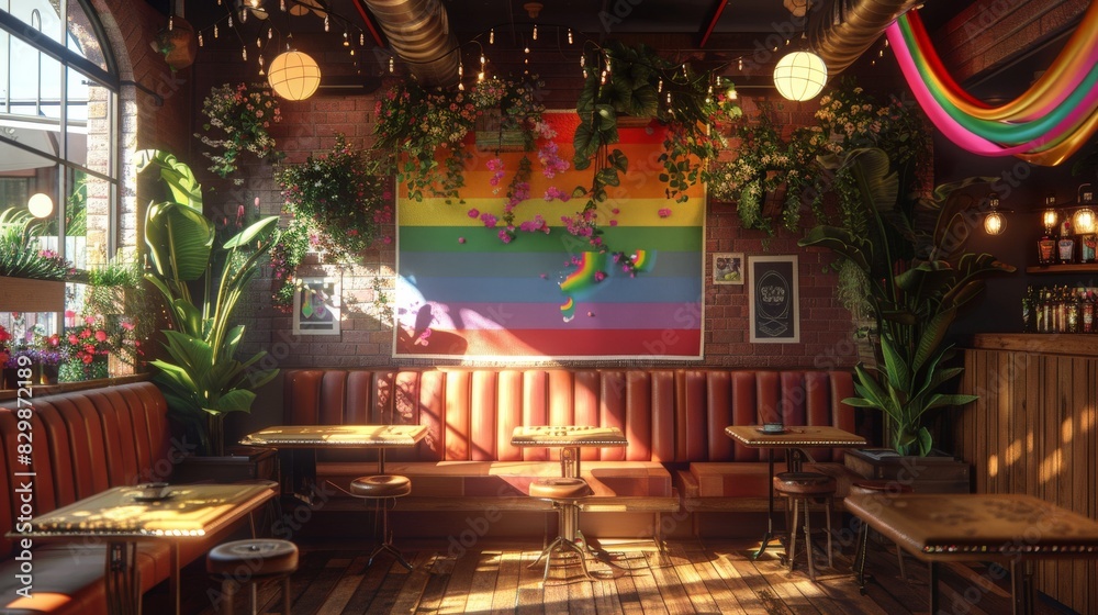 LGBTQA+ , LGBT : Inclusive LGBTQA+ Social Club with Vibrant Rainbow ...