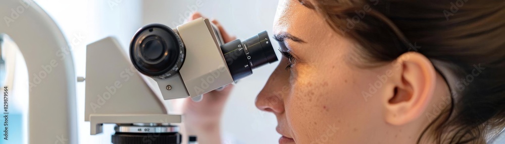 Dermatologist using a dermatoscope to check for melanoma or other skin ...