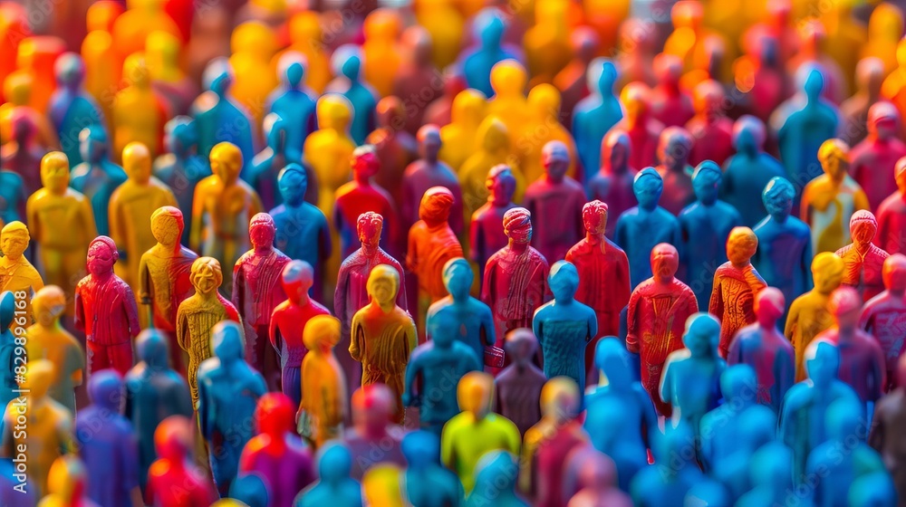 celebrating diversity and inclusion abstract crowd symbolizing equal ...