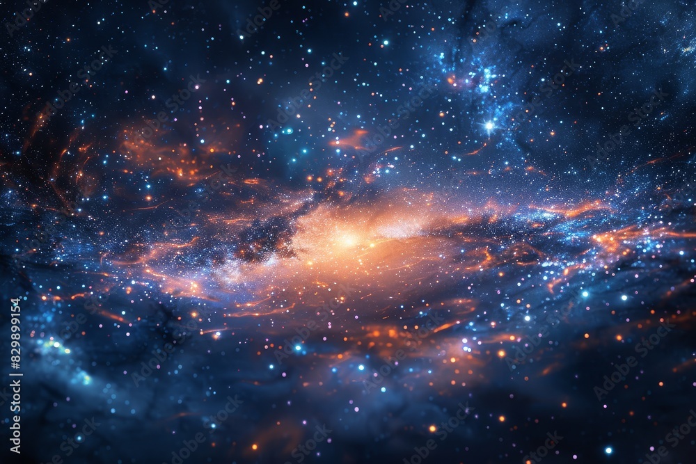 Stellar Map Overlaying the Milky Way: An Artistic Astronomical Diagram ...