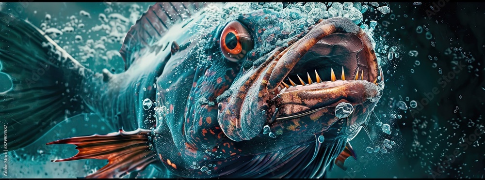 Capture the essence of terror lurking beneath the surface through a ...