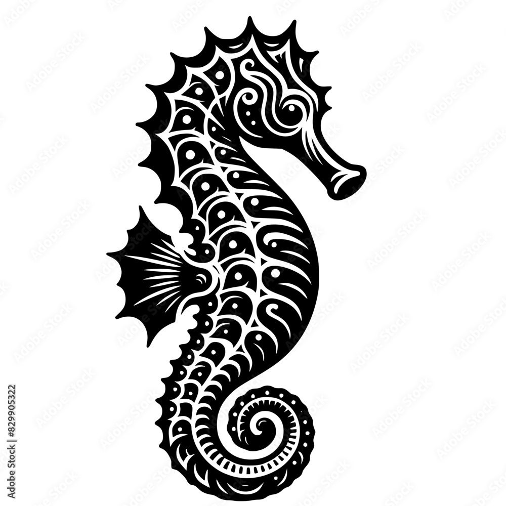 Sea Animals Ornate SVG, Seahorse Ornate SVG, Jellyfish SVG, Whale ...
