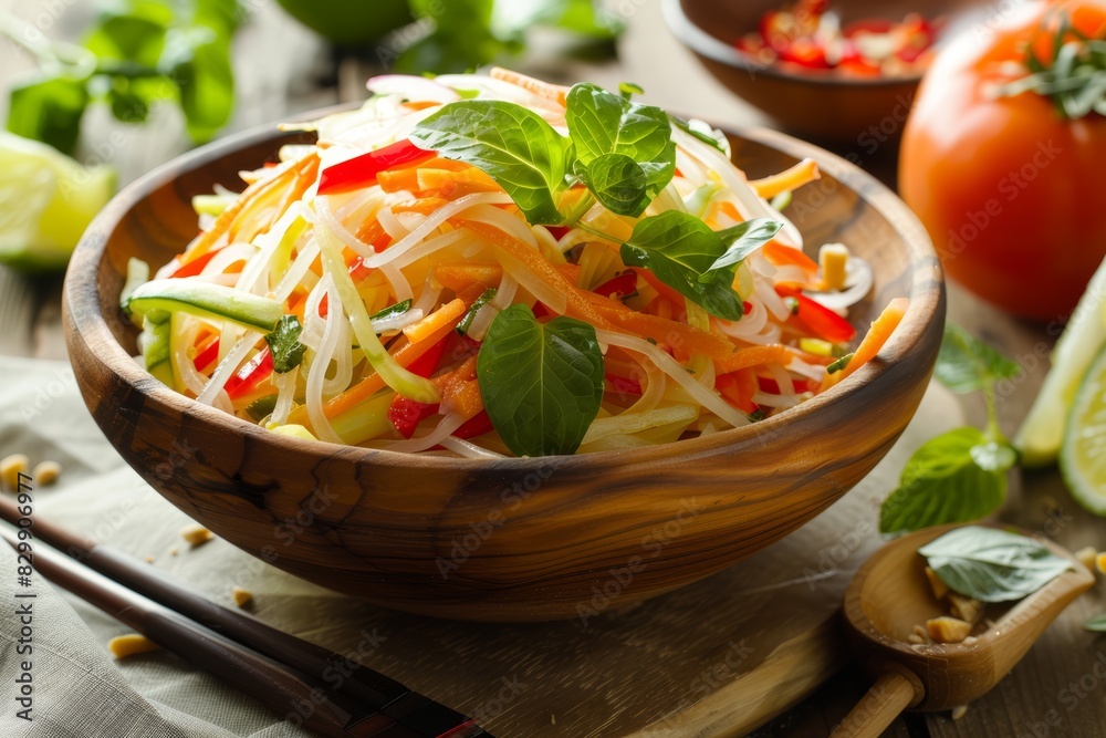 Whole Som Juk and Som Juk slices, isolated on white background, great ...