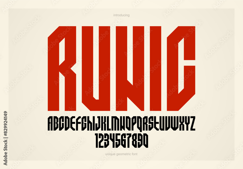 Bold and massive tall heavy geometric font for logo creation, condensed ...