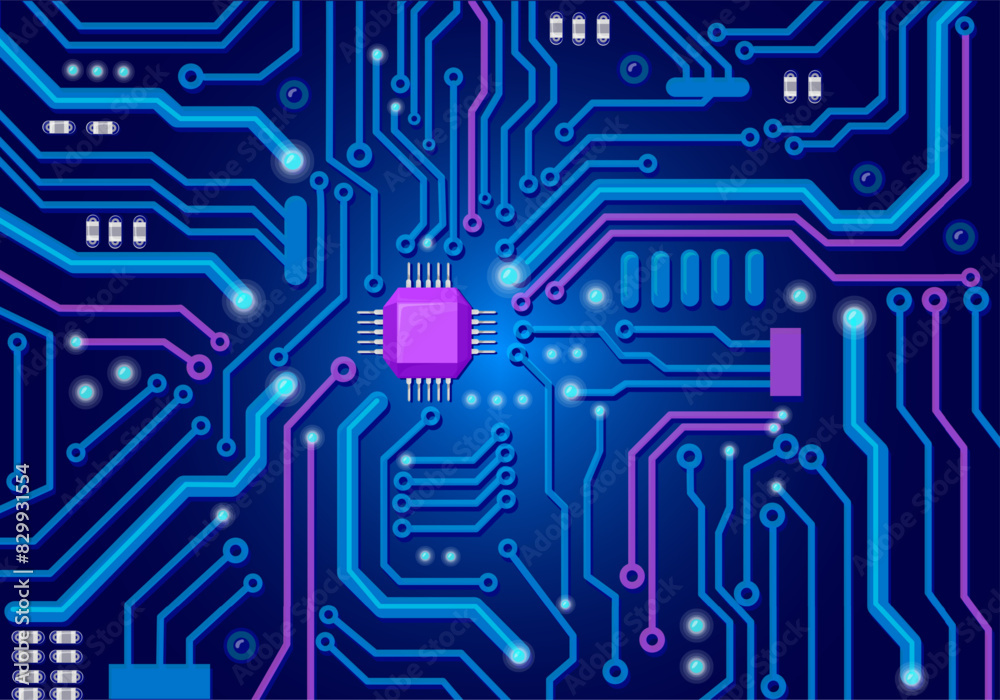 Motherboard pcb background. Circuit board texture, computer digital ...