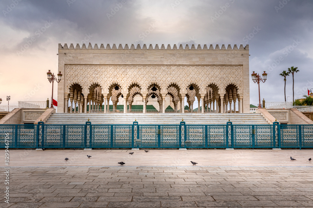 Rabat, Morocco - March 22, 2024: The Mausoleum of Mohammed V is a ...