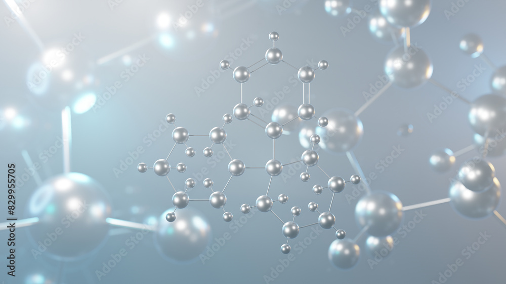 phencyclidine molecular structure, 3d model molecule, dissociative ...