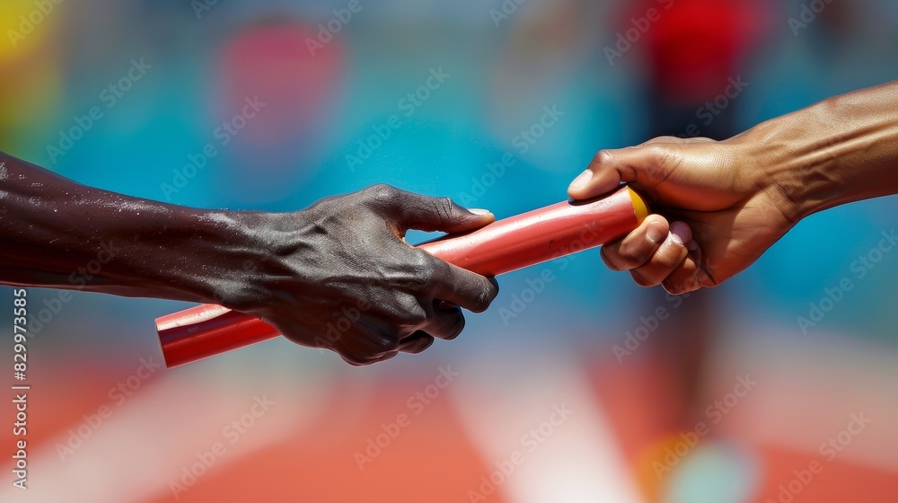 Relay Race Baton Handoff at the Olympics: Athlete Teamwork and ...