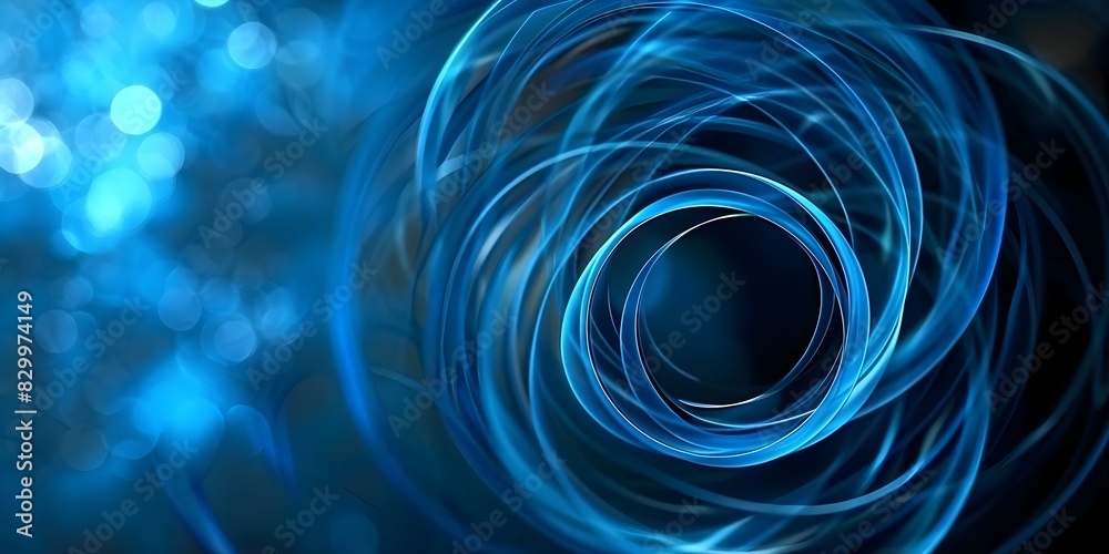 Circular broadcast background with gentle overlapping curves in ...