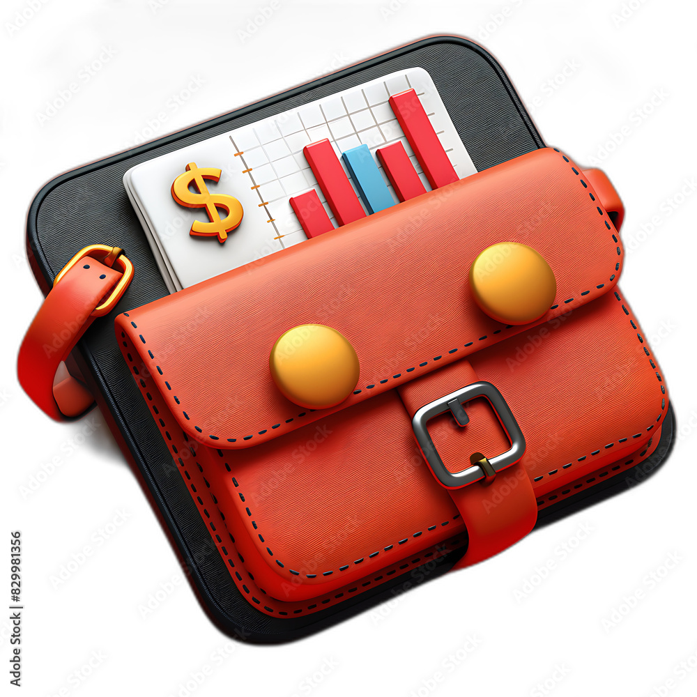 An icon for a finance management app showcasing a stylized wallet with ...