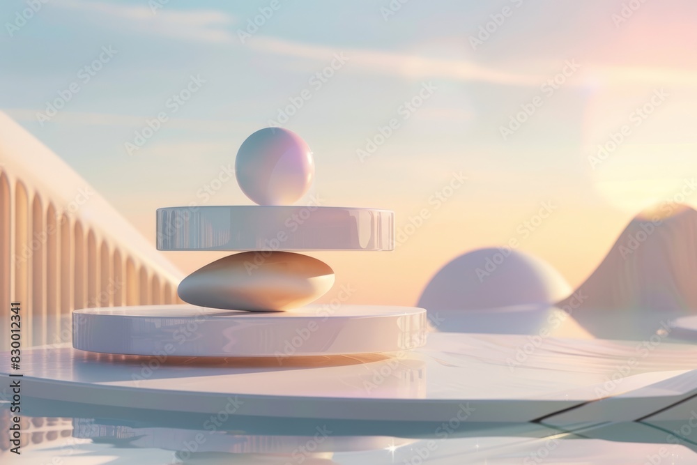 Abstract Visualization of Mind, Body, and Spirit Balance with Geometric ...