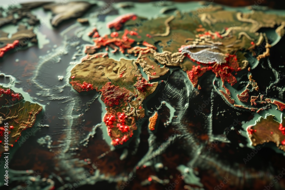 Global Virus Spread Visualization: Animated Map Highlighting High ...