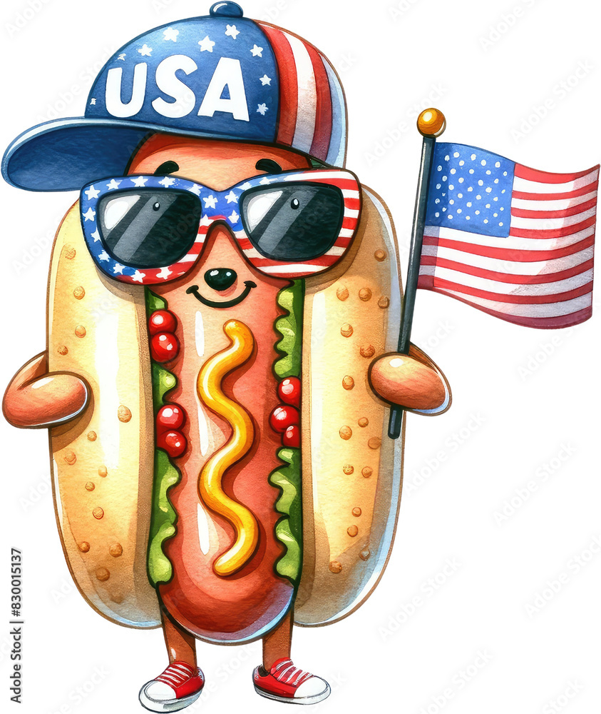 Watercolor 4th of July Clipart - Patriotic Designs for Independence Day ...