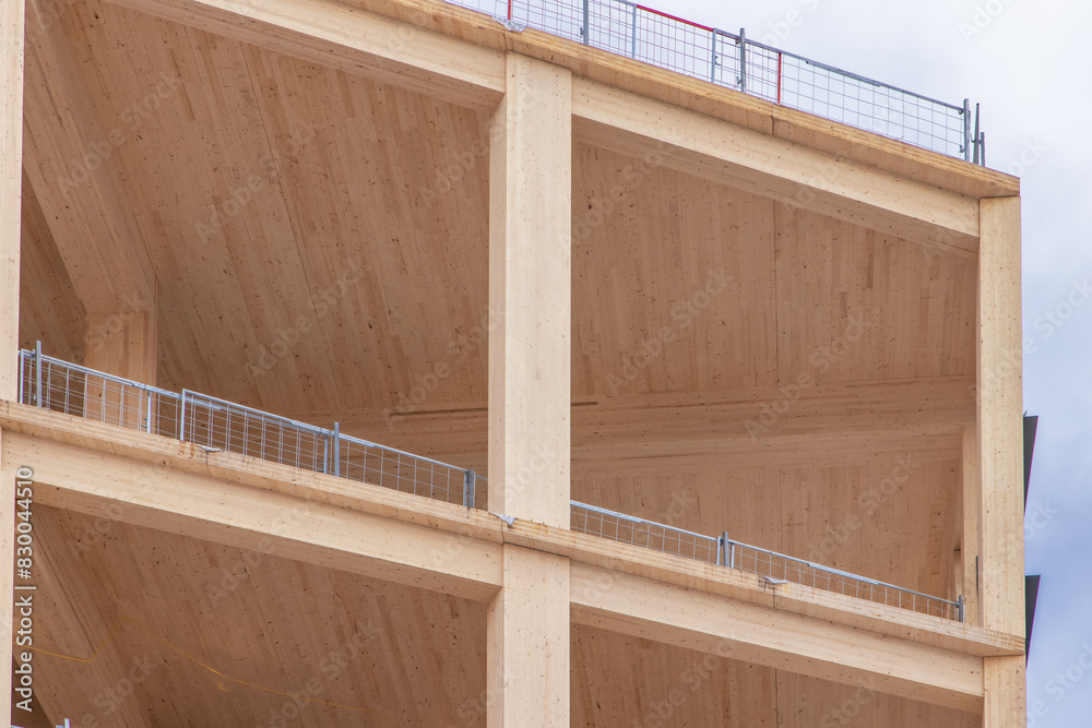 Detail of the vertical supports and interior ceiling of a mass (solid ...