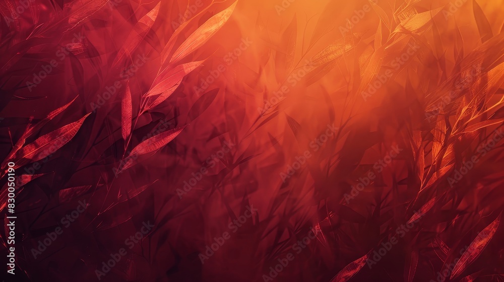 Gradient from burgundy to burnt orange light streaks and subtle leaf ...