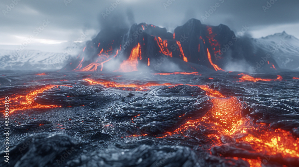 Witness the alchemy of molten lava and icy glaciers colliding, giving ...