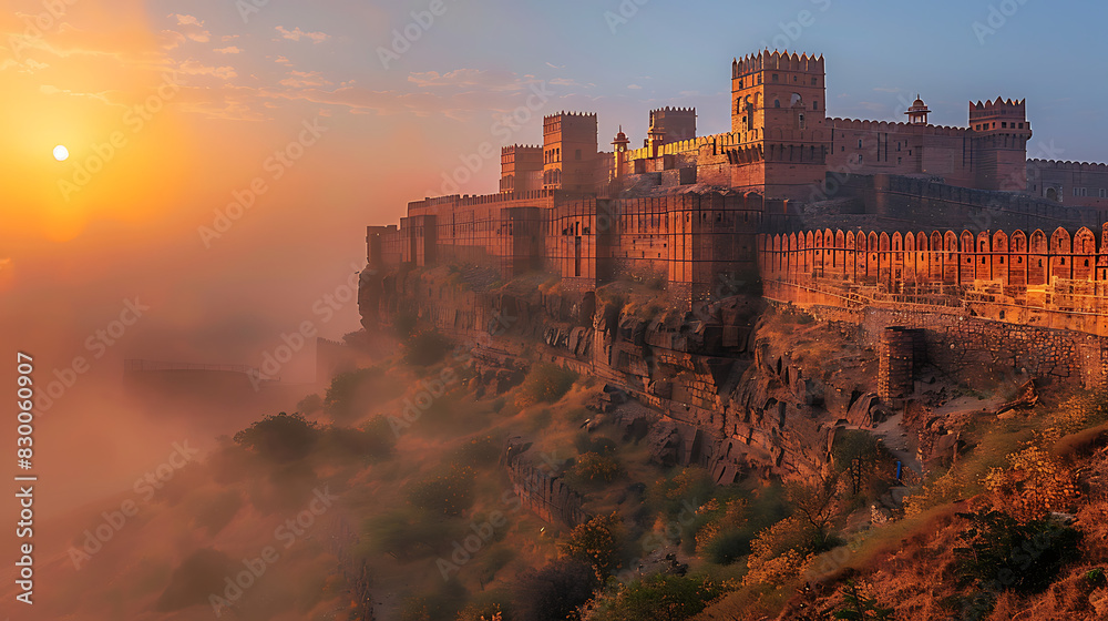 captivating image of Ranikot Fort massive wall bastion stretching mile ...