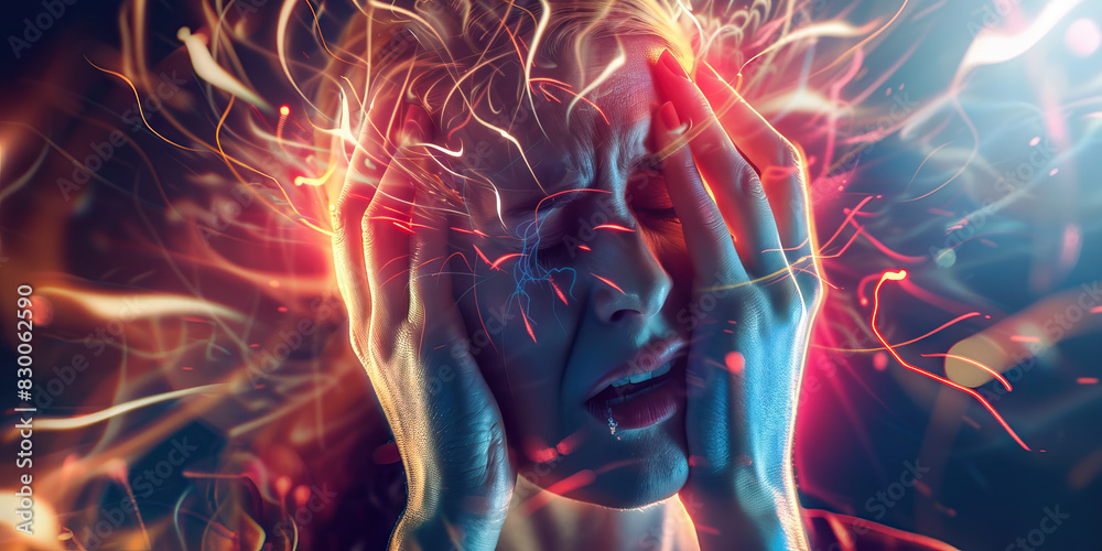 Migraine Misery: The Throbbing Agony of a Severe Headache - Visualize a ...