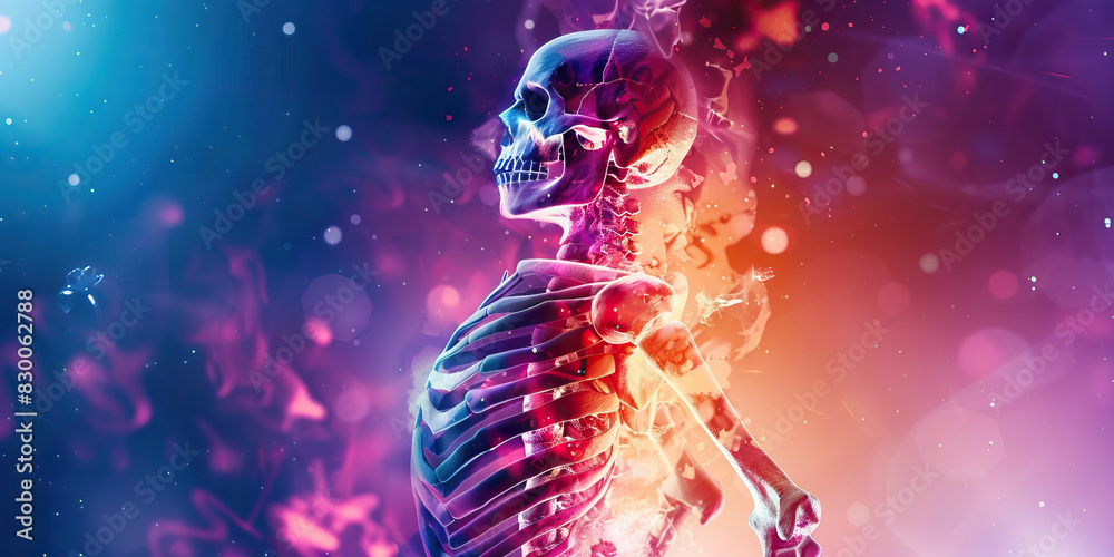 The Agony of Bone: A chilling x-ray of a skeleton highlights the stark ...