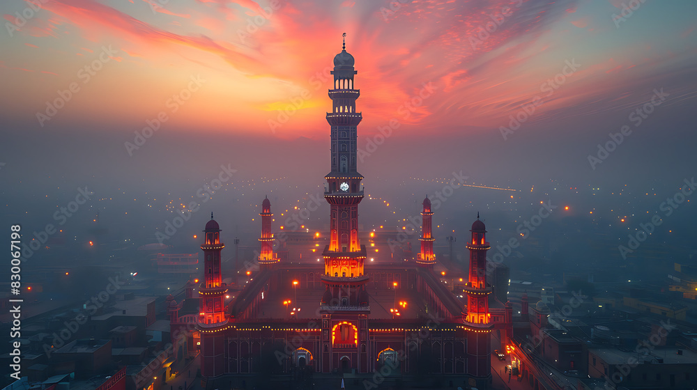 majestic image of Faisalabad Clock Tower iconic landmark towering over ...