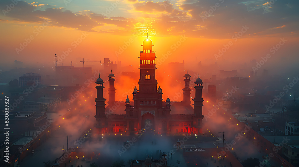 majestic image of Faisalabad Clock Tower iconic landmark towering over ...