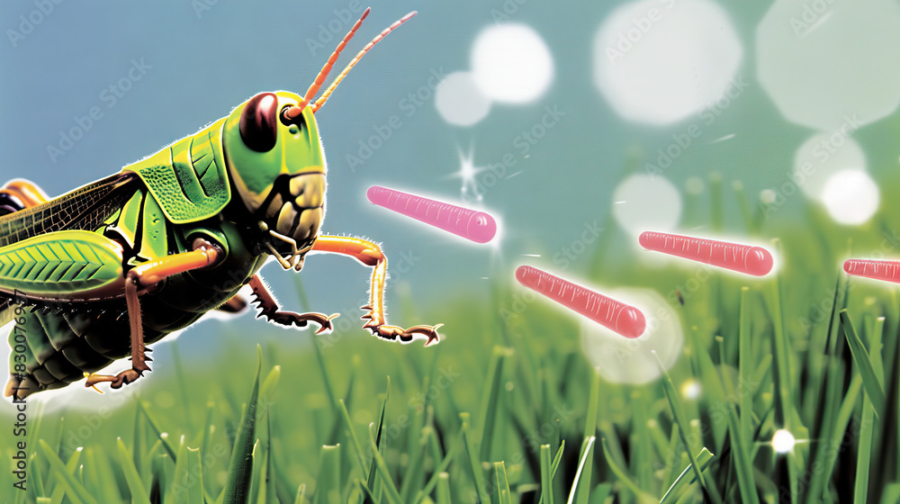 Grasshopper Games: The Acrobatics of Jumping Insects - Picture a scene ...