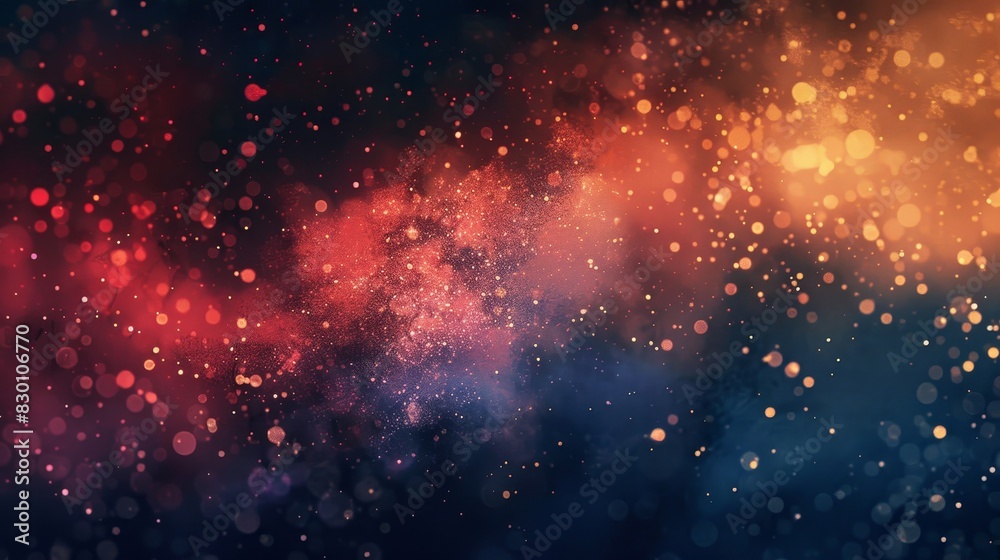 Gradient from blue to red with a dreamy gold shimmer and soft edges ...
