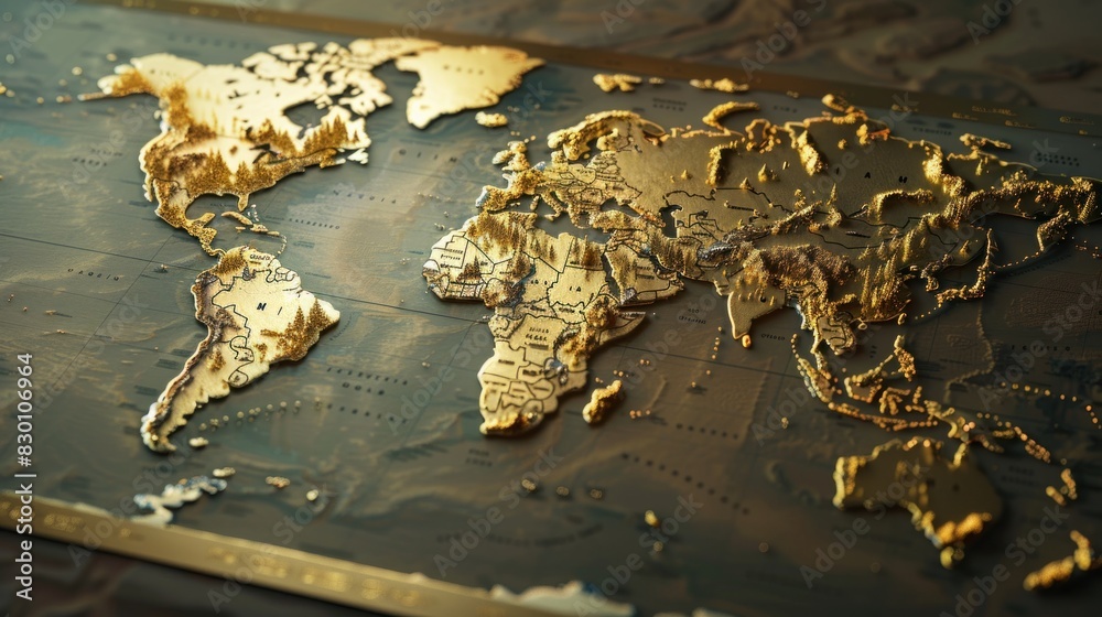 world map showing the major gold deposits on each continent. Using gold ...