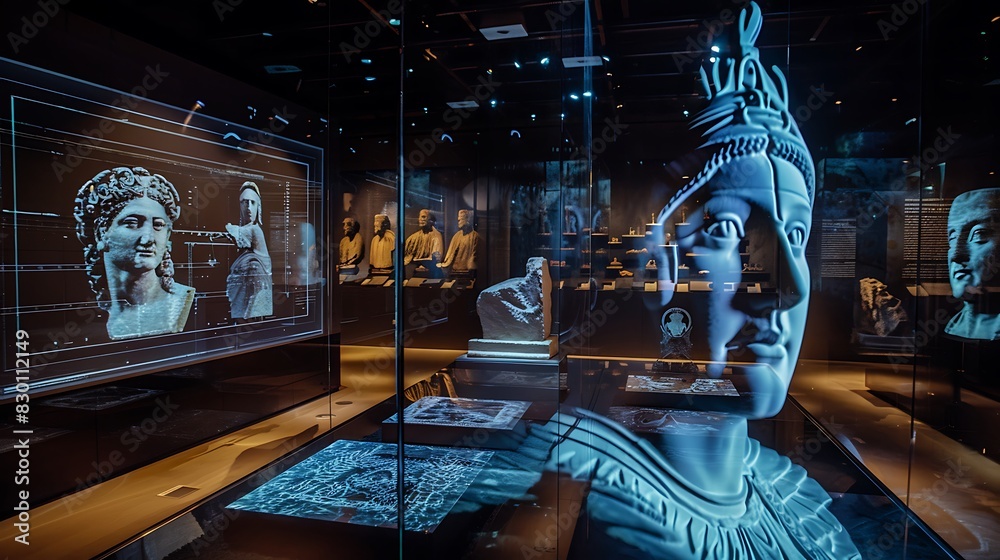 Holographic projection of historical artifacts in a museum education ...