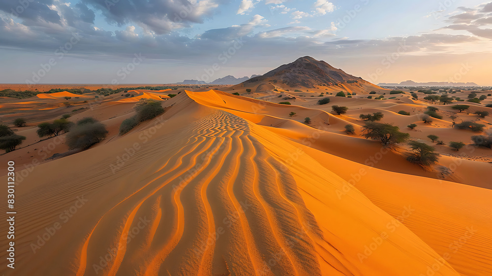mesmerizing image of Thar Desert vast expanse of sand dune sparse ...