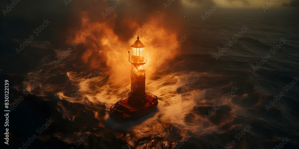 Using flares for distress signals from lighthouses during maritime ...