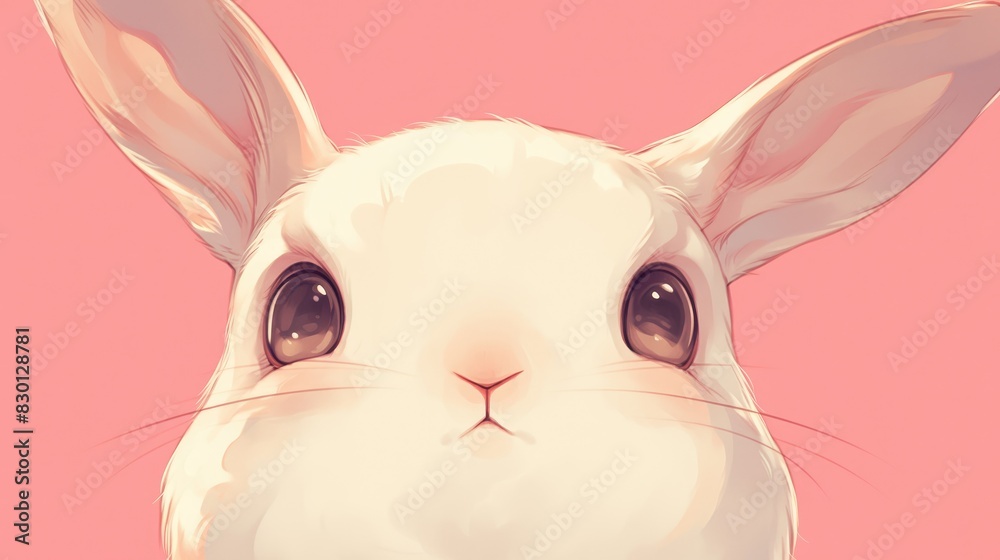 Indulge in the whimsical delight of a charming rabbit cartoon with an ...