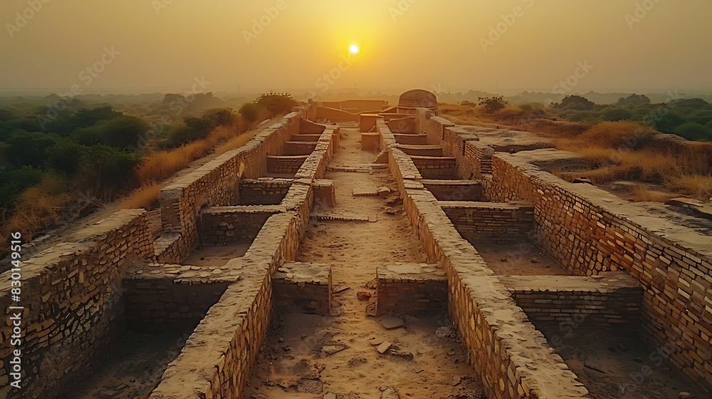 enchanting image of Harappa archaeological site ancient ruin ...