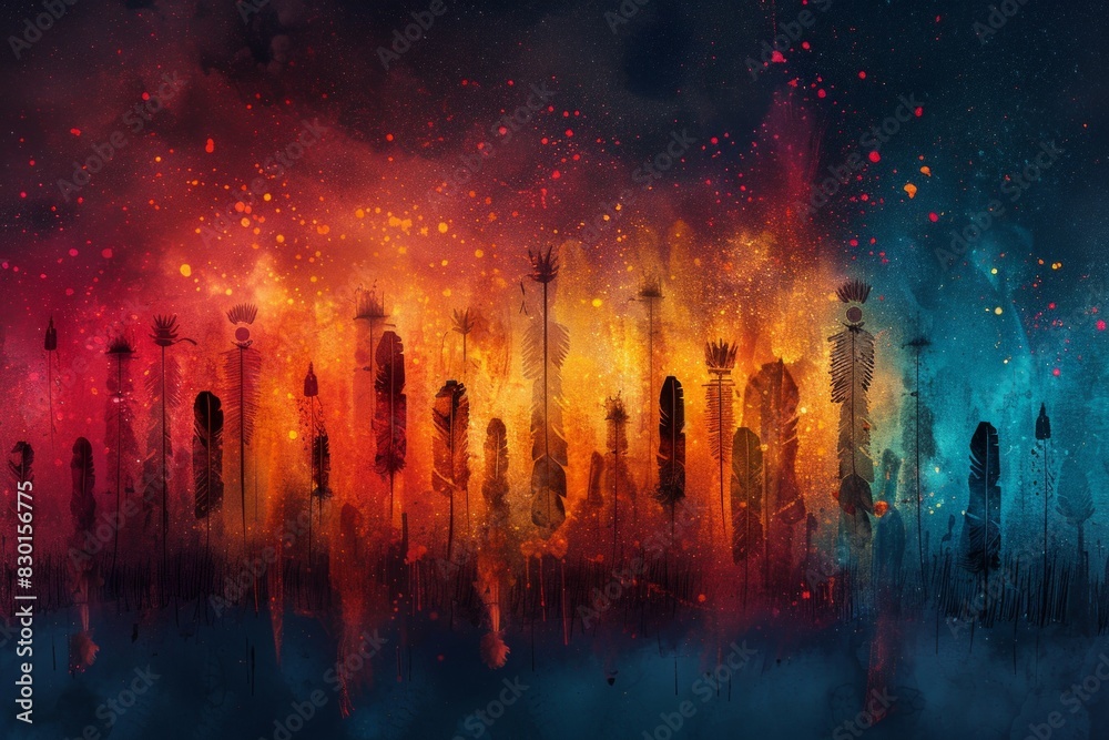 abstract background in colors and patterns for National Indigenous ...