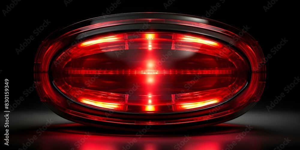 D Rendering of Police Car Emergency Siren with Flashing Red Light ...