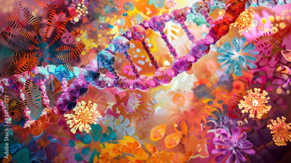 Genetic Diversity: Showcasing the diversity of life through colorful ...