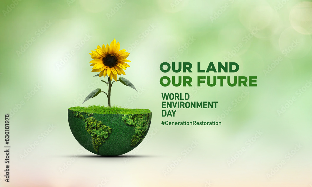 World Environment Day 2024 concept - Land restoration, desertification ...
