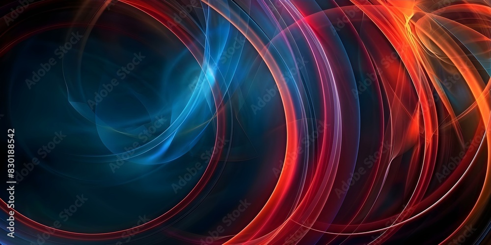 Circular Broadcast Background with Subtle Overlapping Curves in High ...