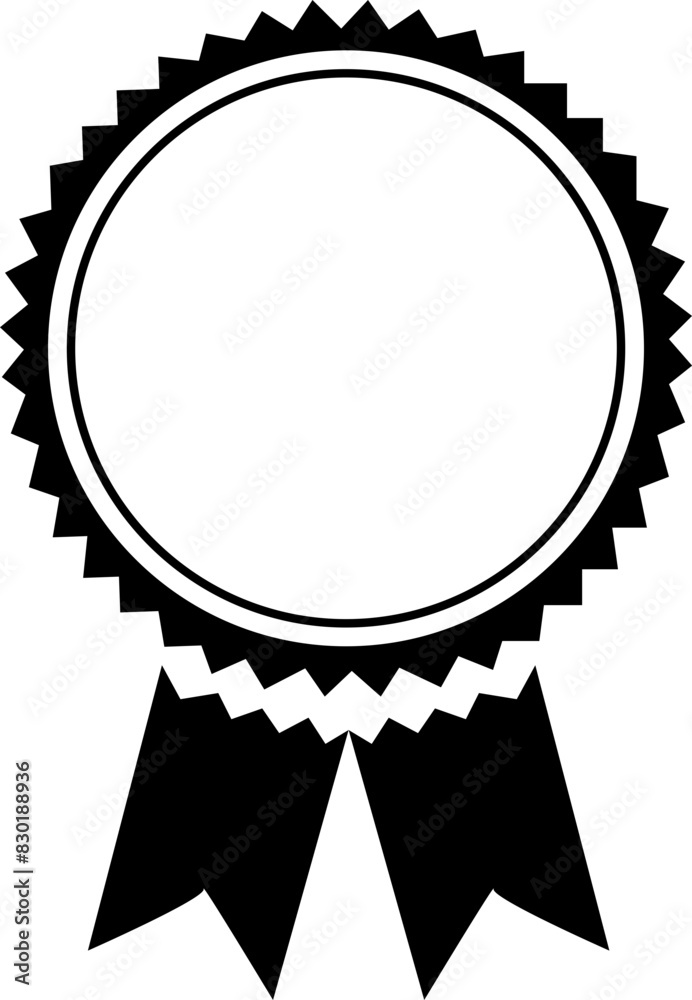 black ribbon and banner icon of premium quality and guarantee labels ...