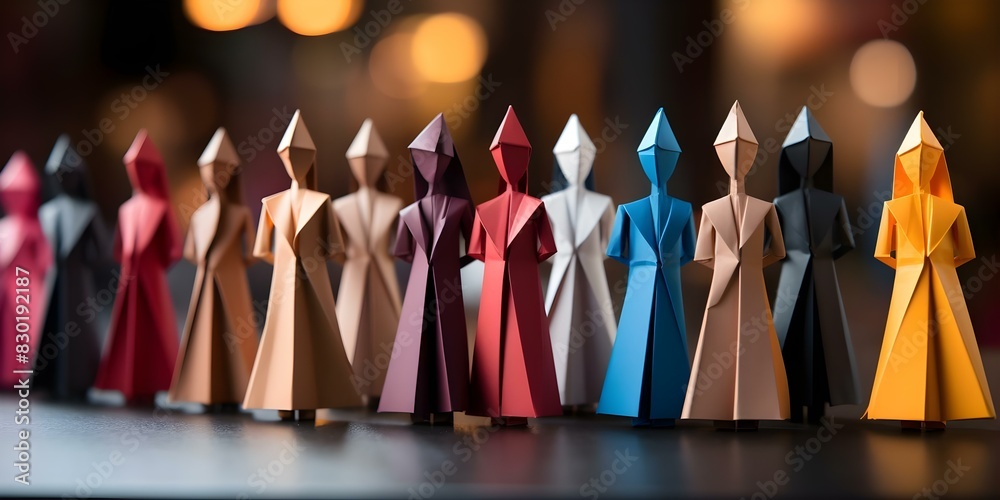 Representing an overpopulated society through diverse paper craft ...