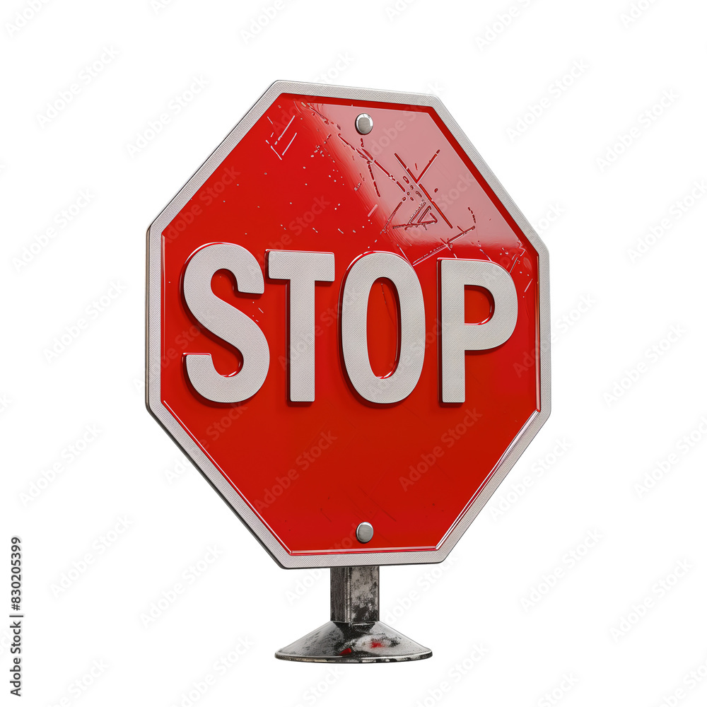 Stop sign isolated on transparent background. Cut out. Stock Photo ...