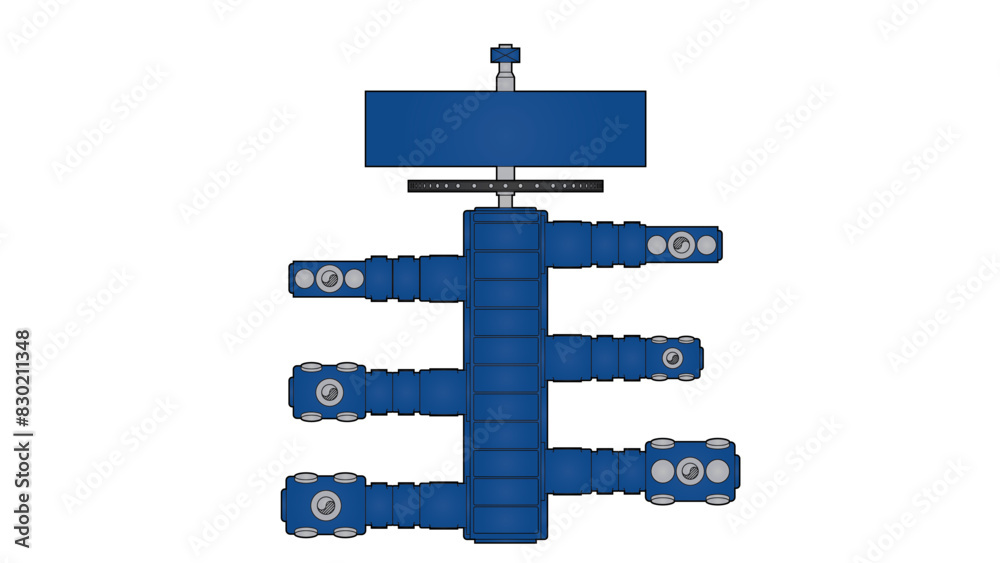 Reciprocating compressor drawing showing a six (6) throw API-618 frame ...