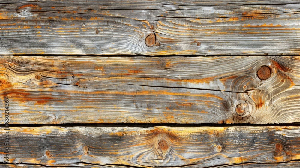 paint is flaked off, revealing rusted areas beneath, while the wood ...