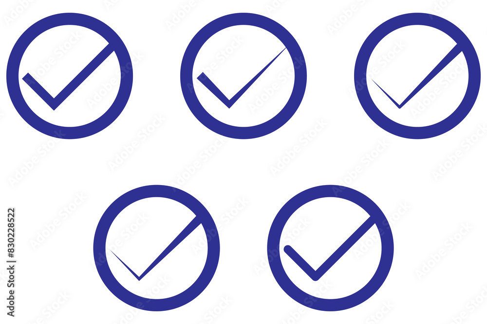 Check vector icon set. checkmark vector icon. accept, verify or done ...