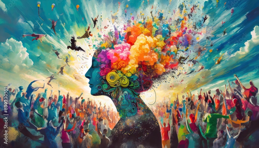 annual collective mind concept art, exploding mind, inner world, dreams ...