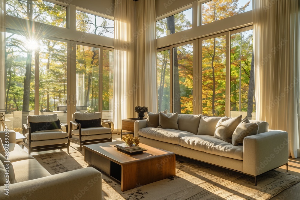 Window furniture room interior, modern sofa. Luxury home house design ...