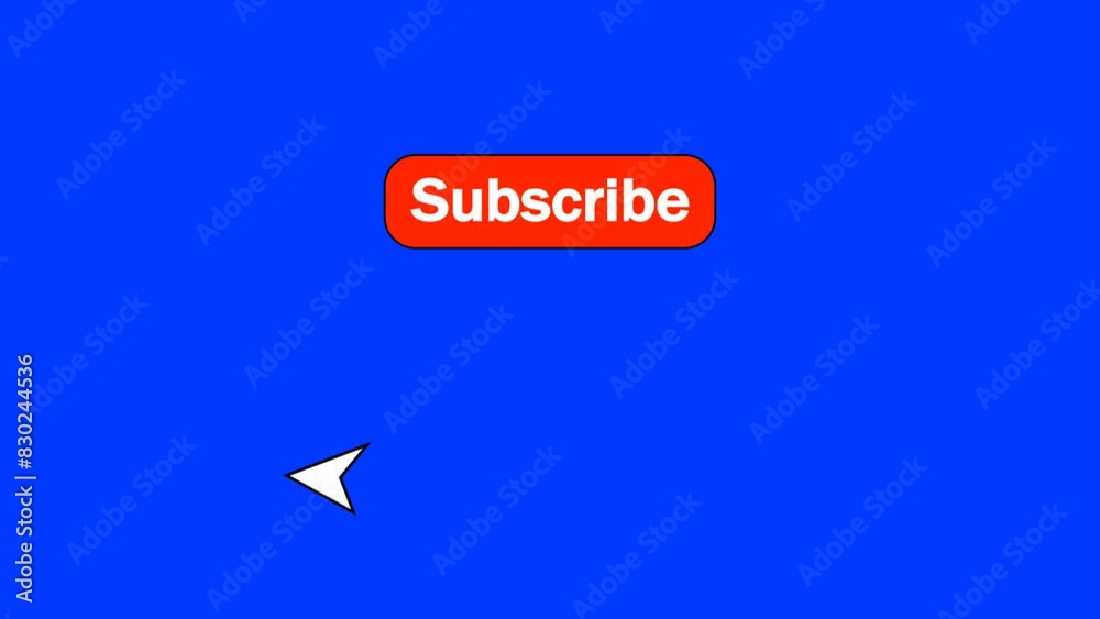 The subscribe button is clicked by the cursor and. Subscription icon ...